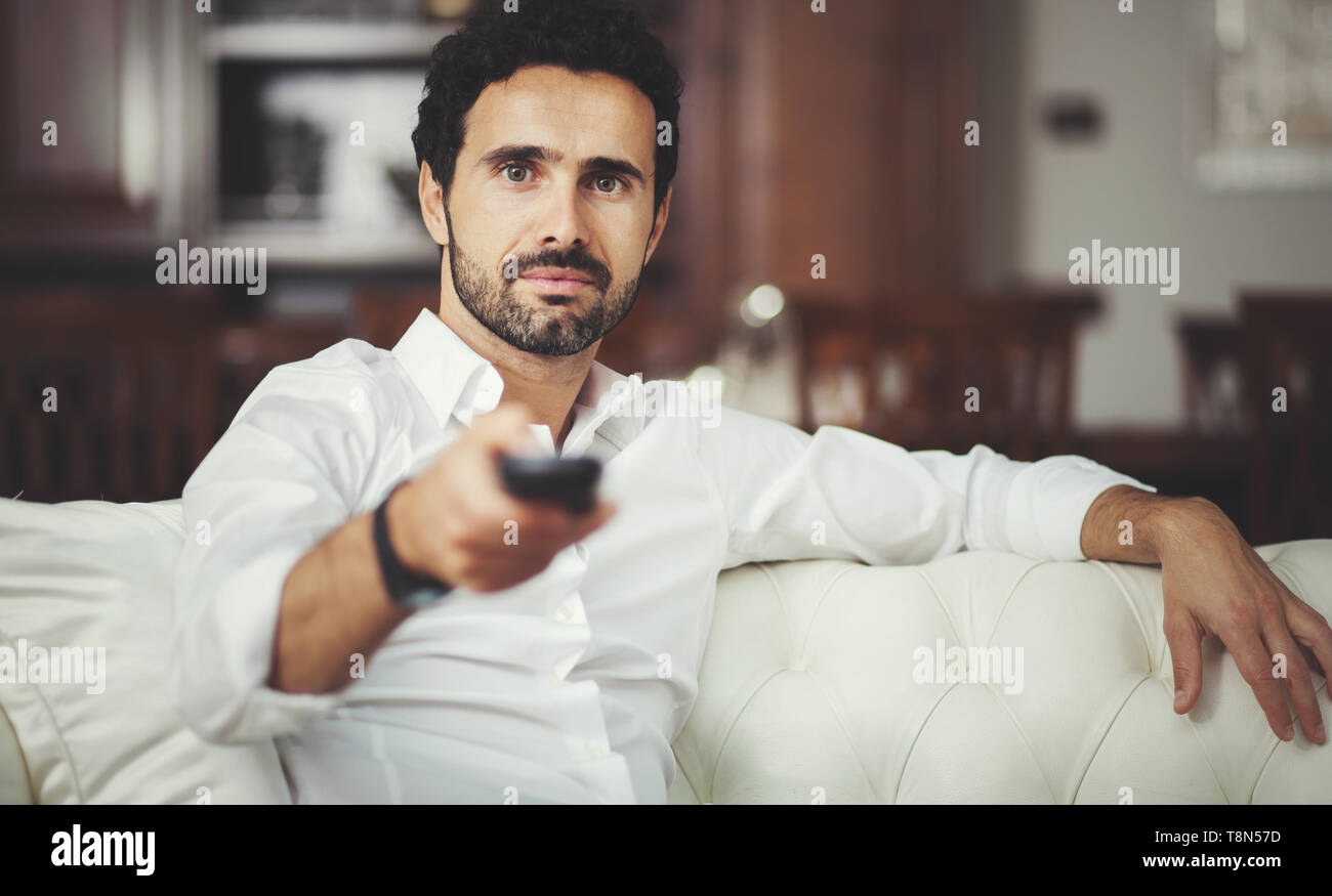 Sofa television tv hi-res stock photography and images - Alamy