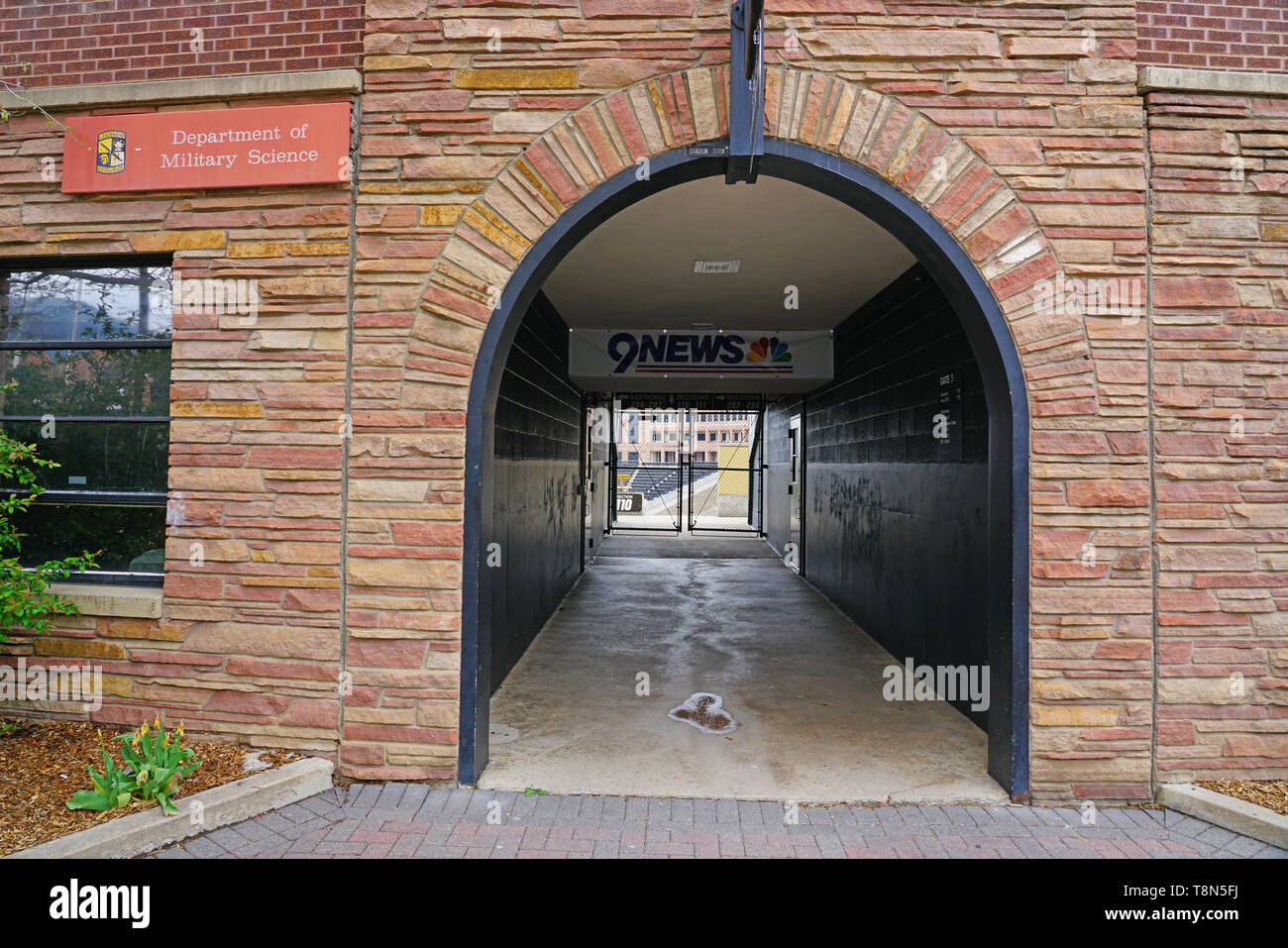 BOULDER, CO -10 MAY 2019- View of the Folsom Field football stadium on ...