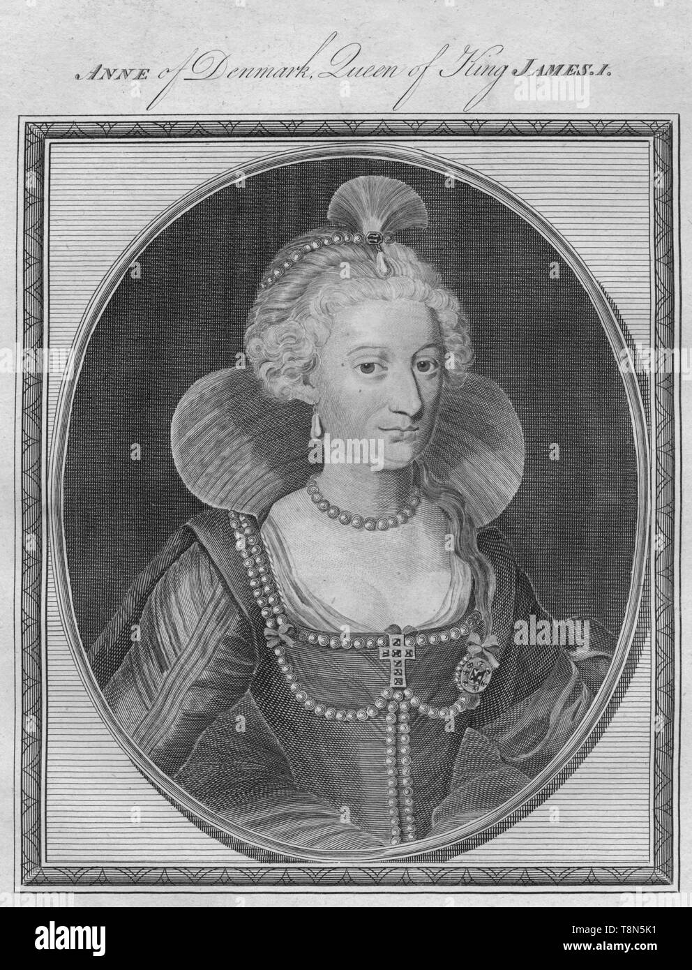 'Anne of Denmark, Queen of King James I', 1786. Creator: Unknown Stock ...