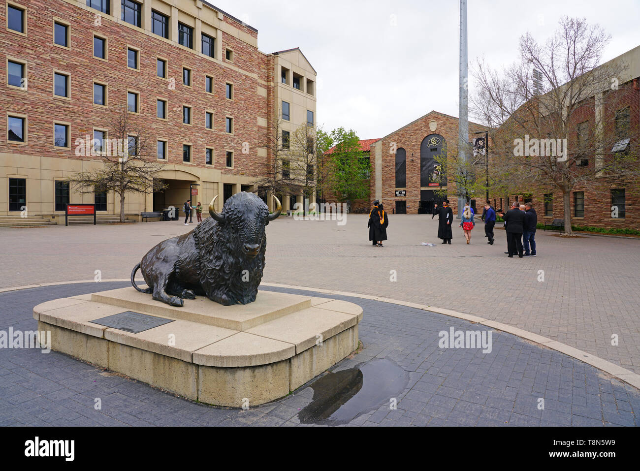 BOULDER, CO -10 MAY 2019- View of the college campus of the University ...