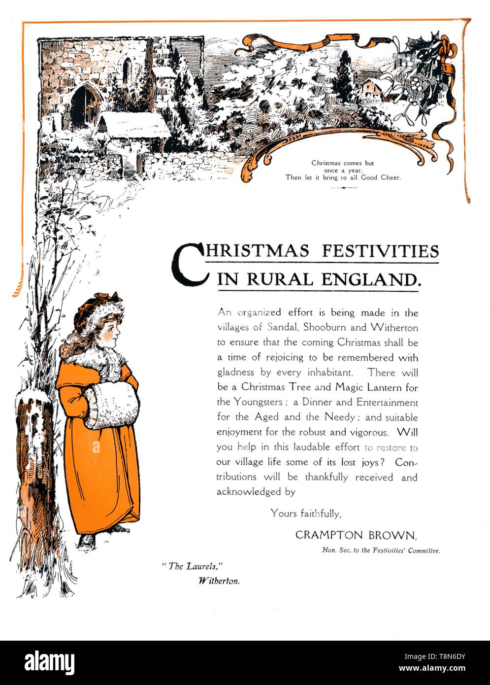 'Christmas Festivities in Rural England', 1909. Creator: Unknown Stock ...