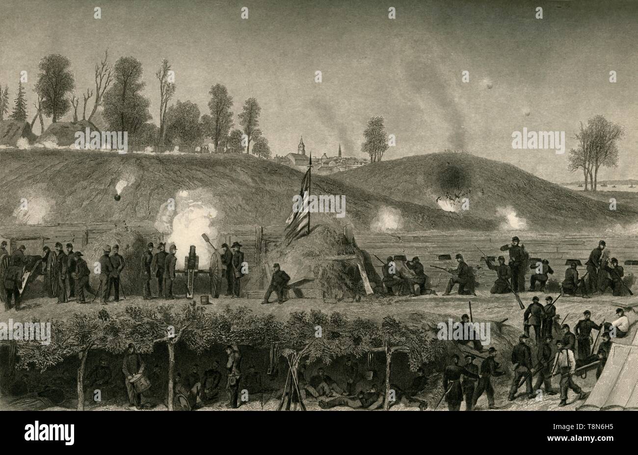 'Siege of Vicksburg', (1878). Creator: Unknown Stock Photo - Alamy