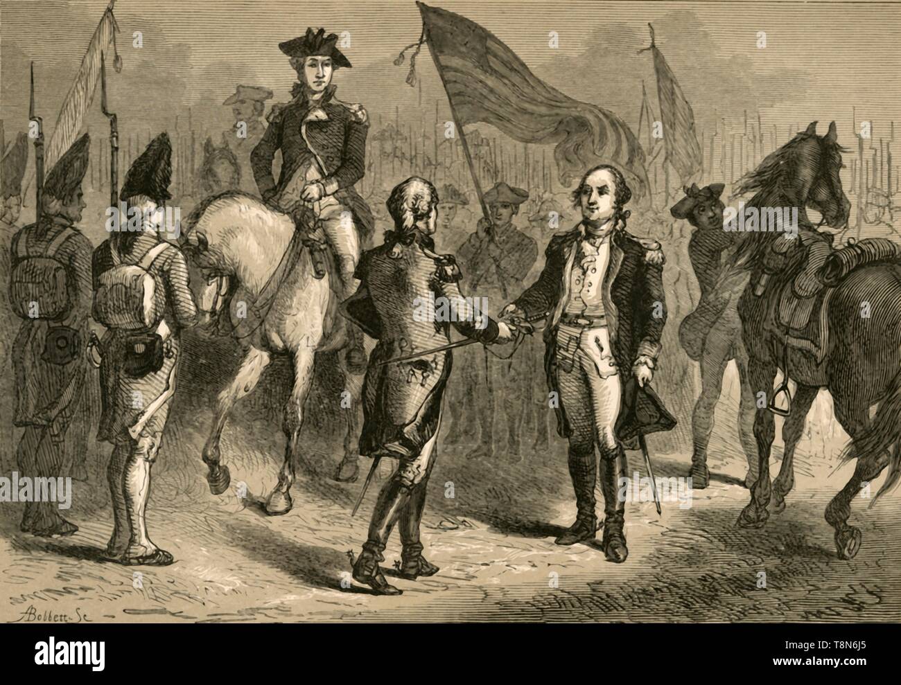 'General Lincoln Receiving Cornwallis's Sword from General O'Hara ...