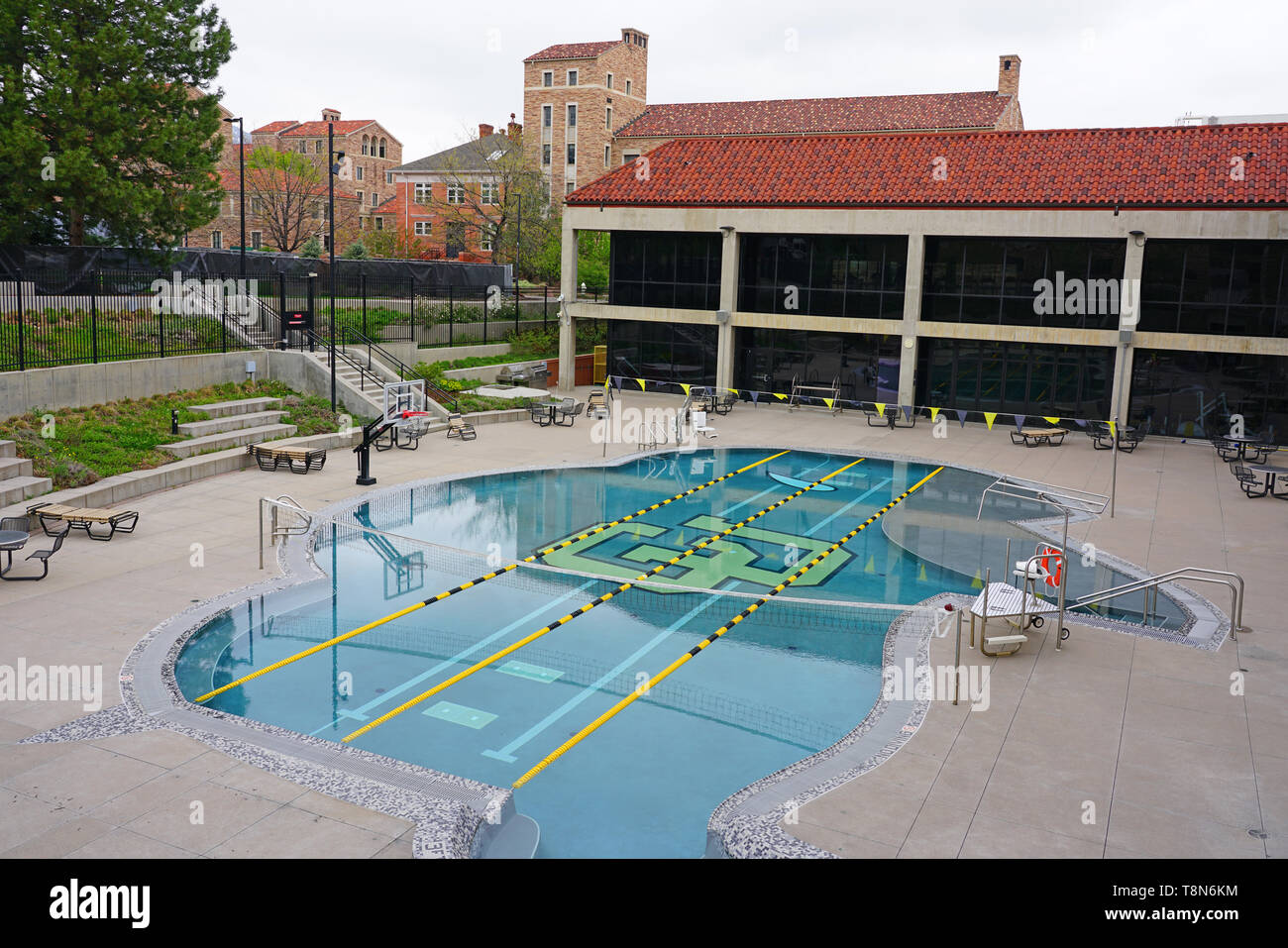 BOULDER, CO -10 MAY 2019- View of the college campus of the University ...