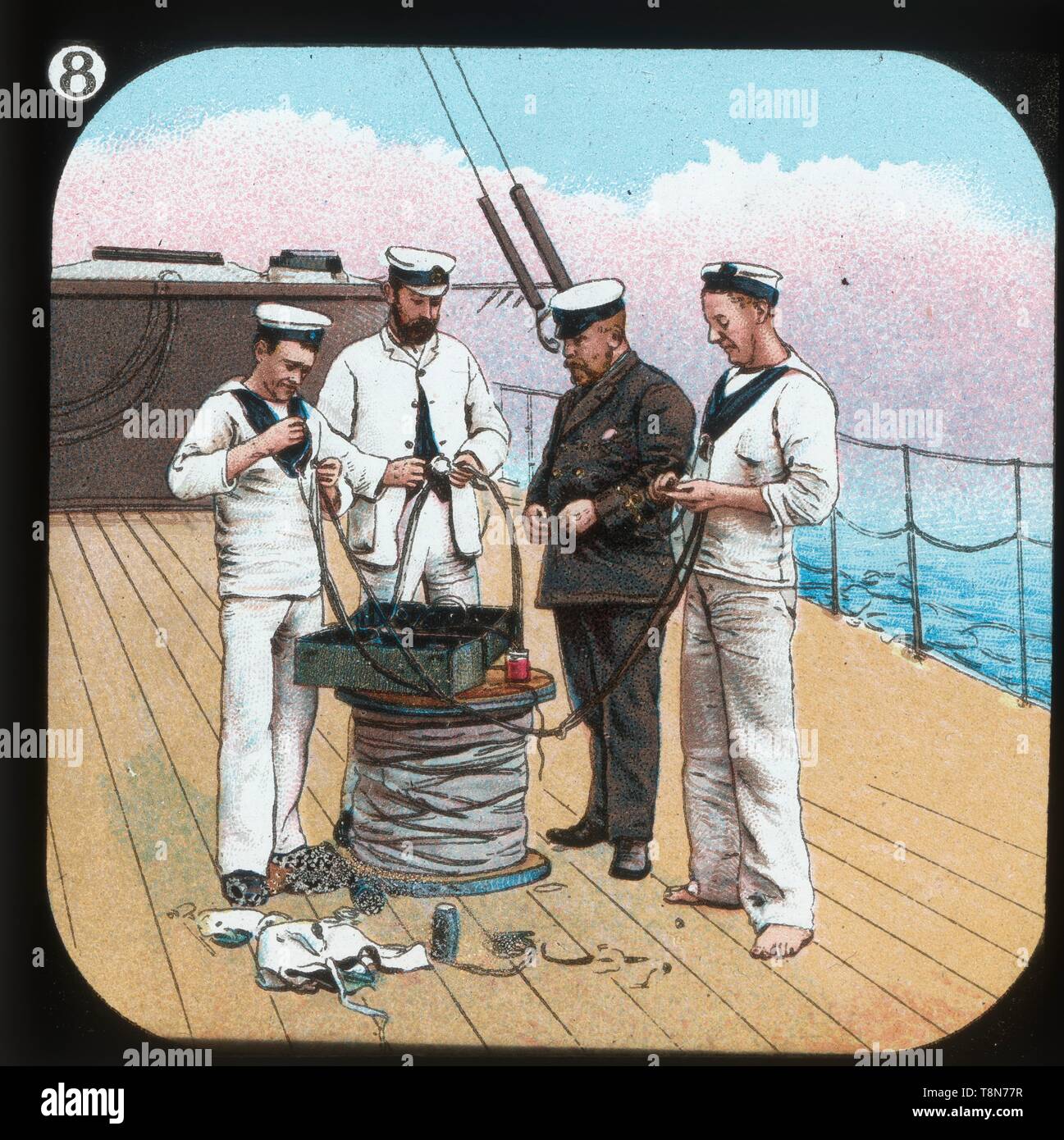 'Getting Electric Light ready -- H.M.S. Edinburgh', c1900. Creator ...