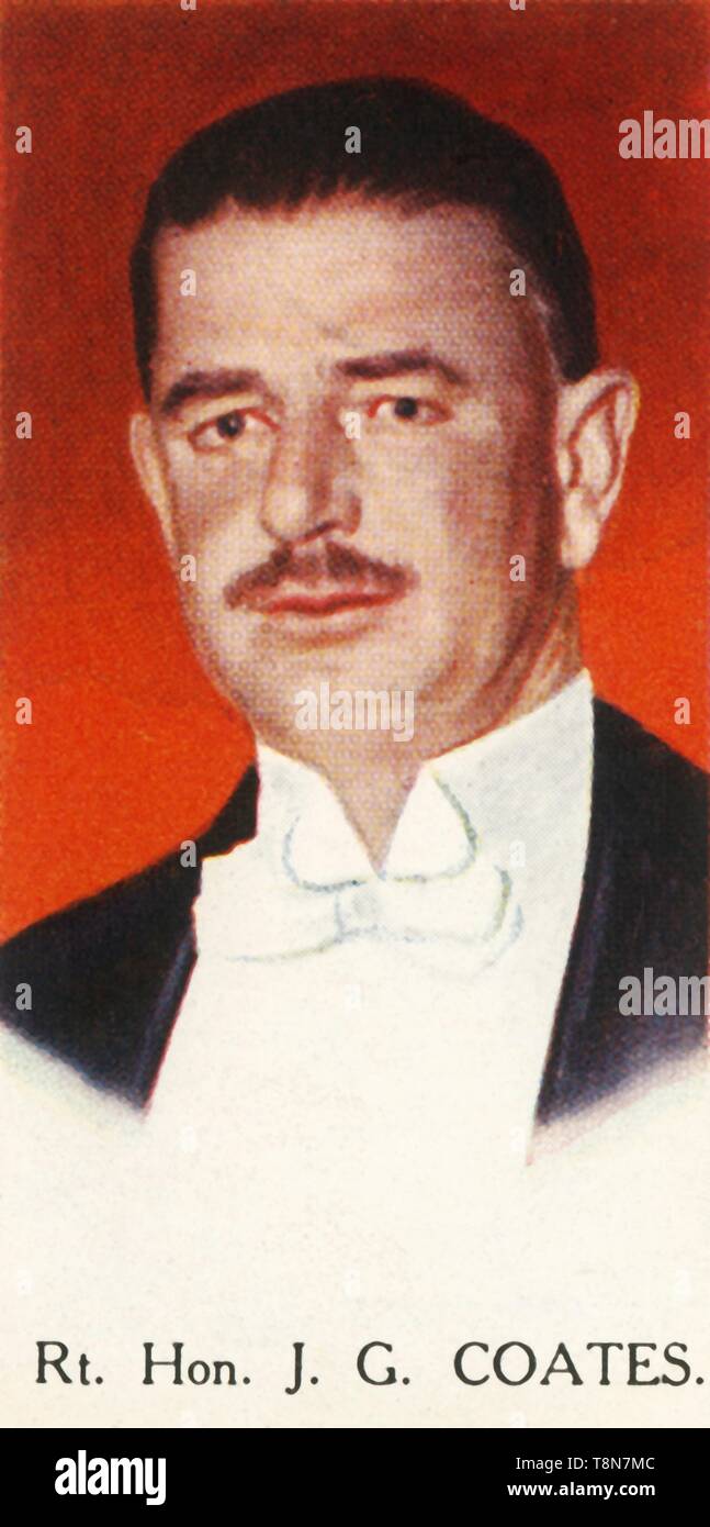 'Rt. Hon. J. G. Coates', 1927. Creator: Unknown Stock Photo - Alamy