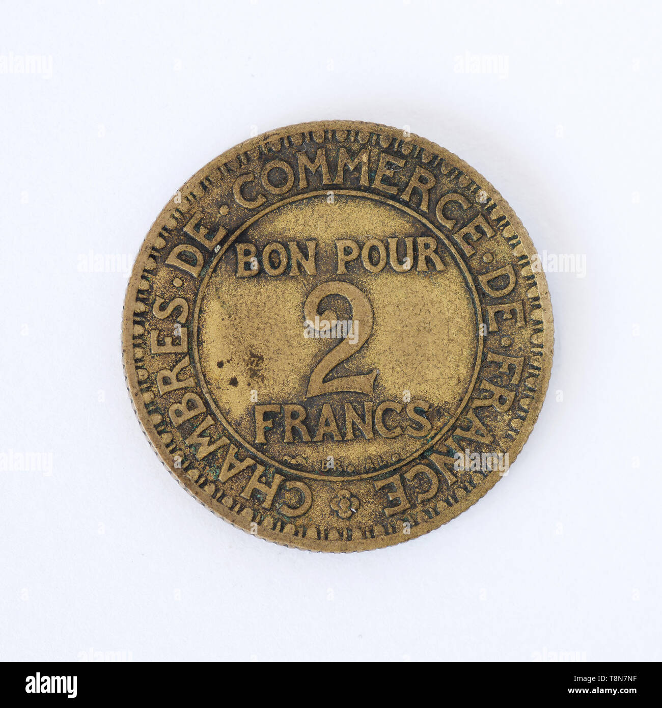 French coin 2 Francs 1922 Stock Photo - Alamy