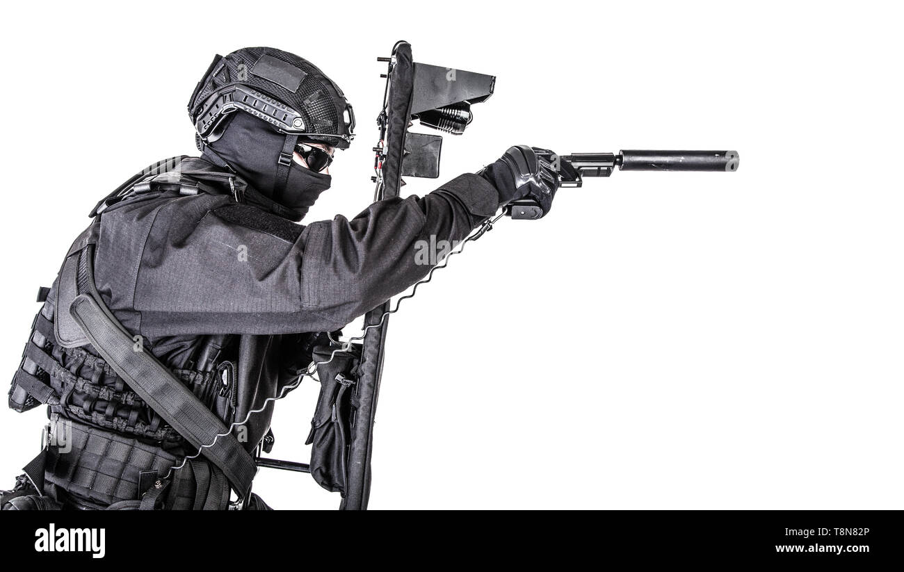 Swat team behind hi-res stock photography and images - Alamy
