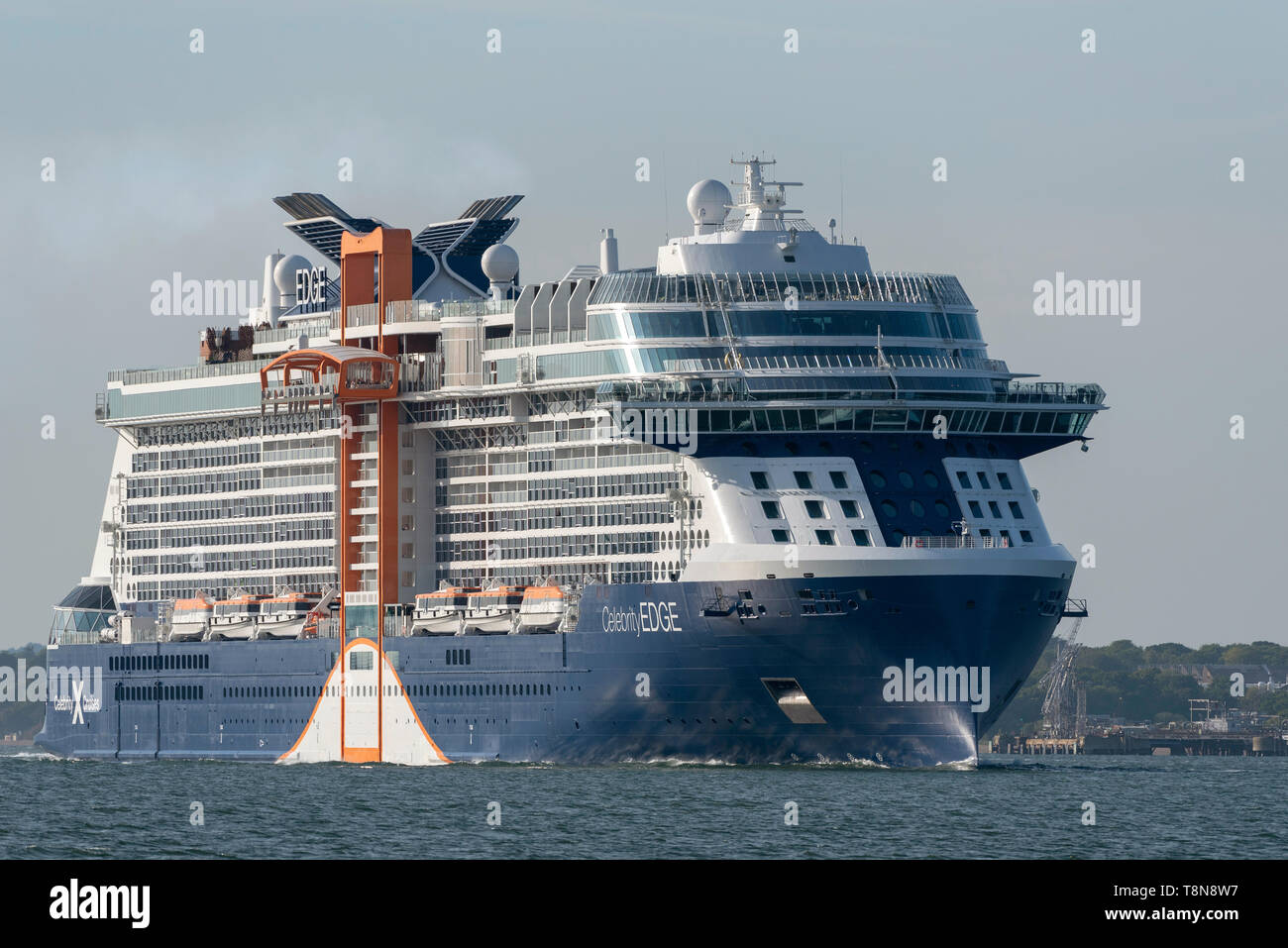 Southampton, England, UK. May 2019. The Celebrity Edge cruise ship ...