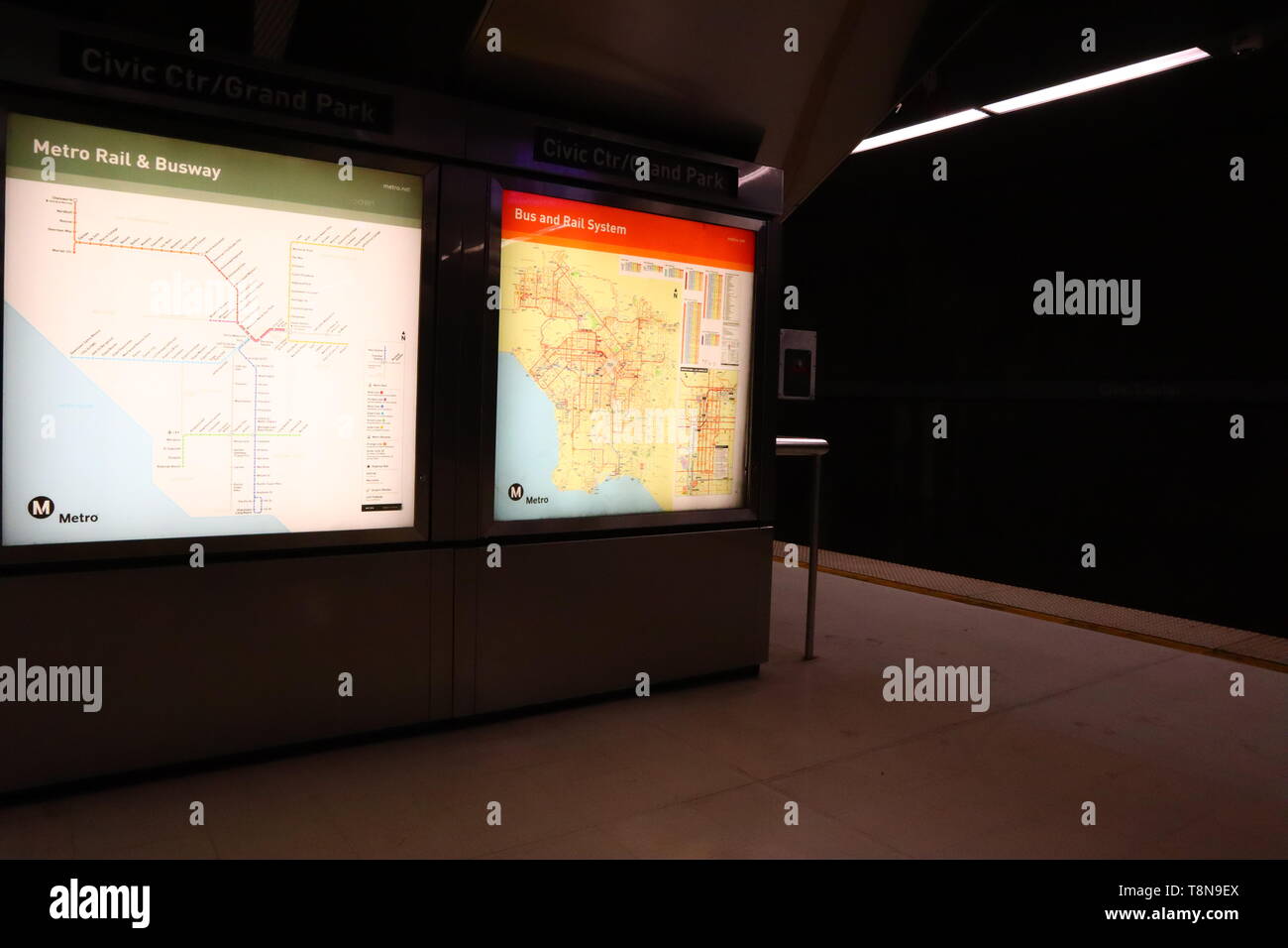 view of Los Angeles Metro Rail - Public Transport of Los Angeles county ...