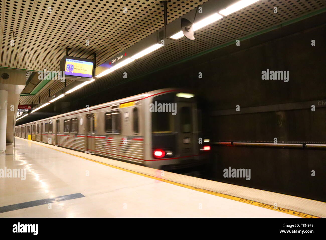 view of Los Angeles Metro Rail - Public Transport of Los Angeles county ...