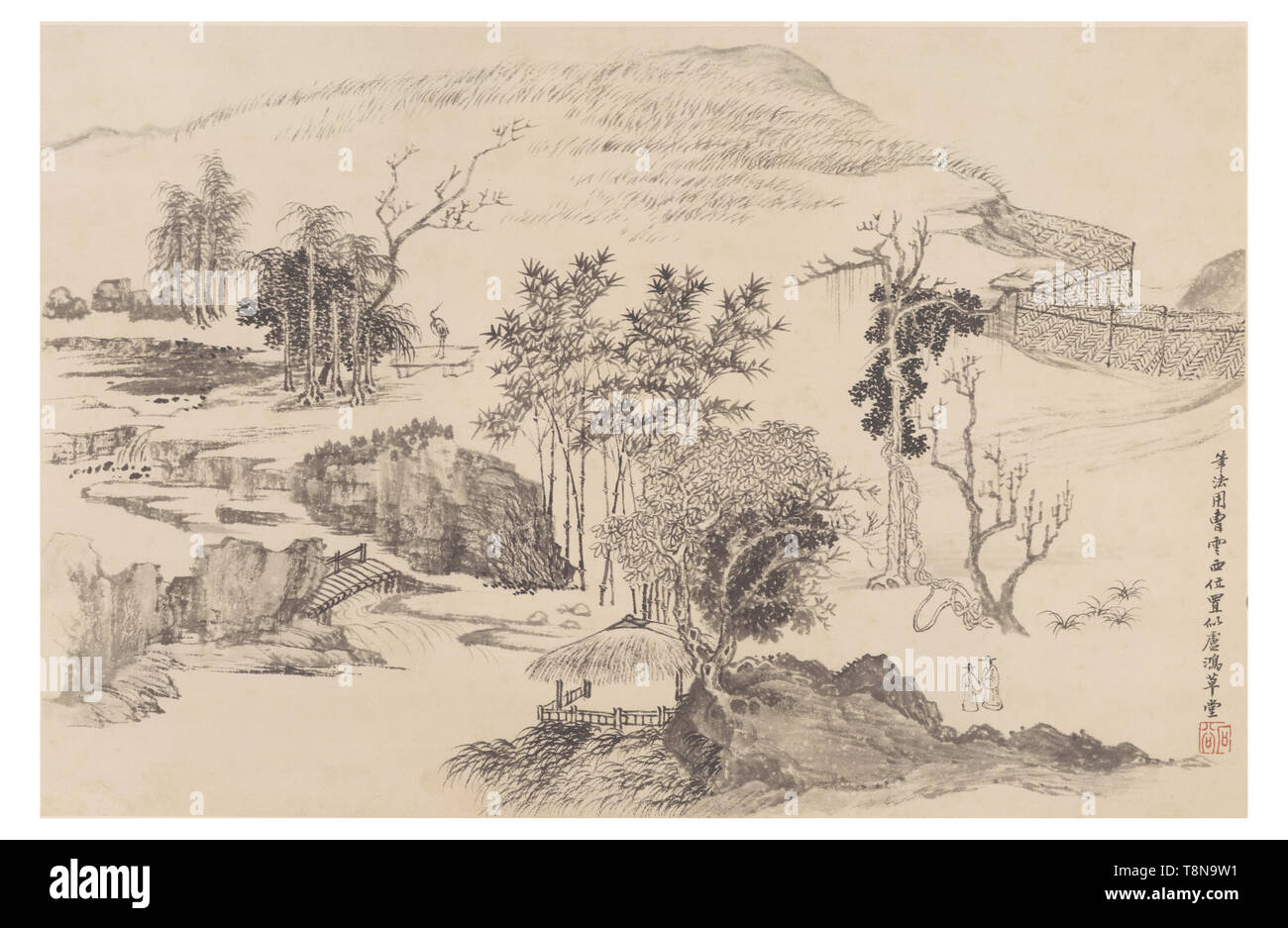 Qing Shouping Shouping Wangfu Flower and Landscape Book 10 Stock Photo ...
