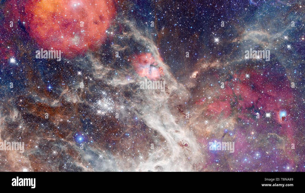 Nebula and stars in outer space. Elements of this image furnished by ...