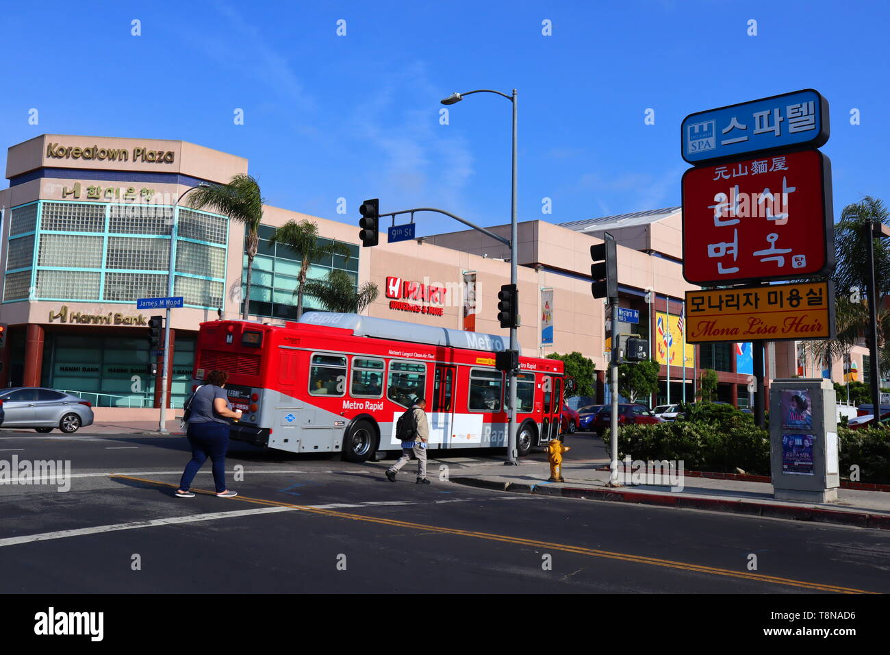 KOREATOWN a neighborhood of LOS ANGELES downtown Stock Photo - Alamy