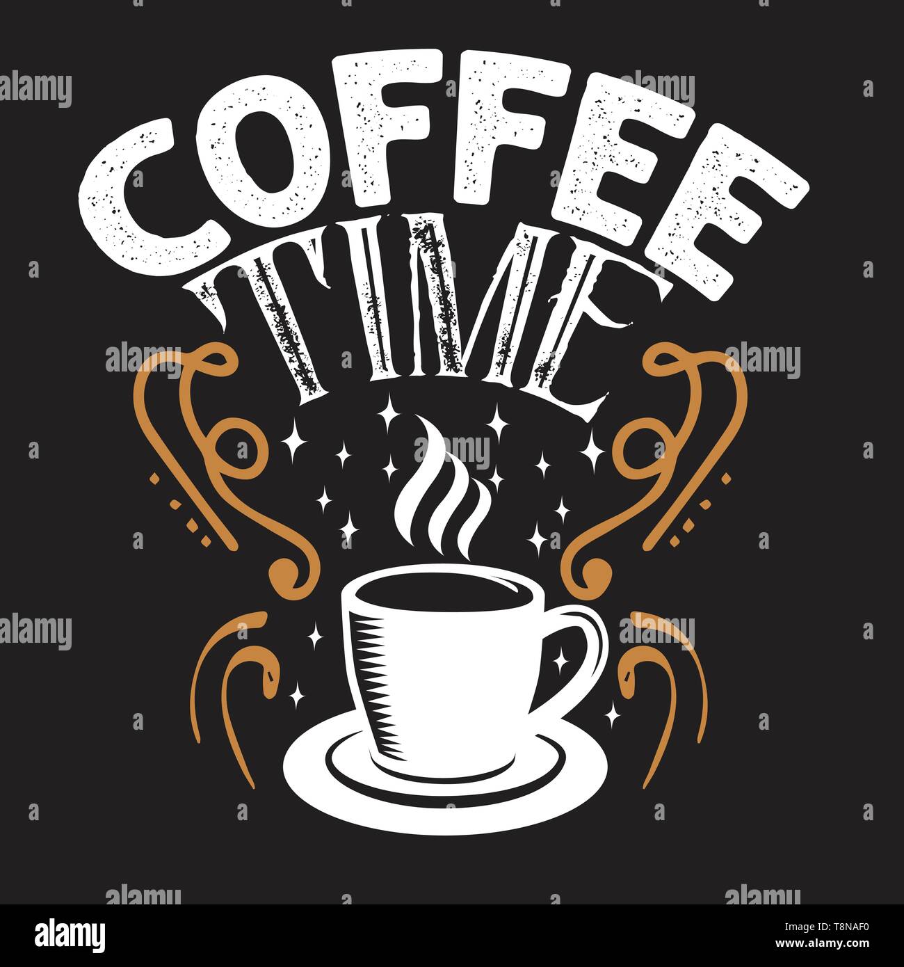 Coffee Quote and saying. Today Coffee time Stock Vector Image & Art - Alamy