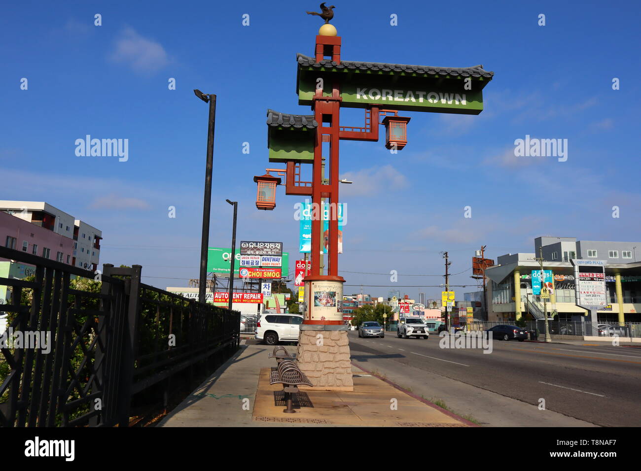 KOREATOWN a neighborhood of LOS ANGELES downtown Stock Photo - Alamy