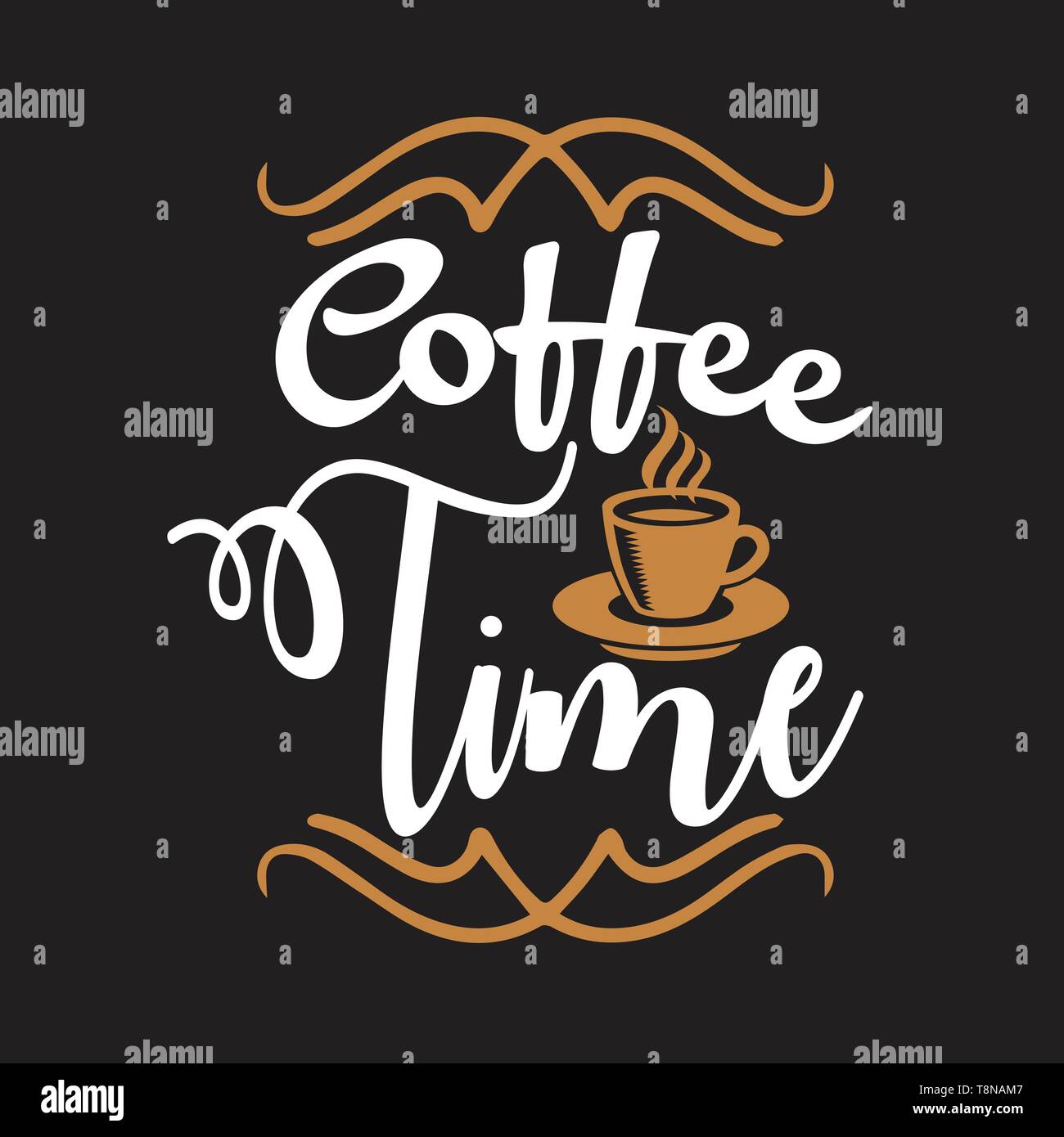 Coffee Quote and saying. Today Coffee time Stock Vector Image & Art - Alamy