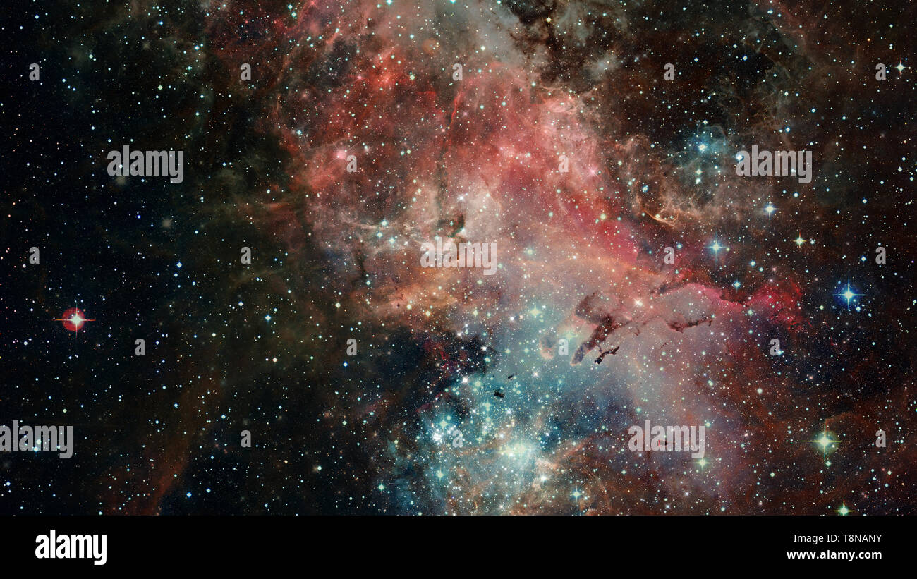 Beautiful nebula and bright stars in outer space, glowing mysterious ...