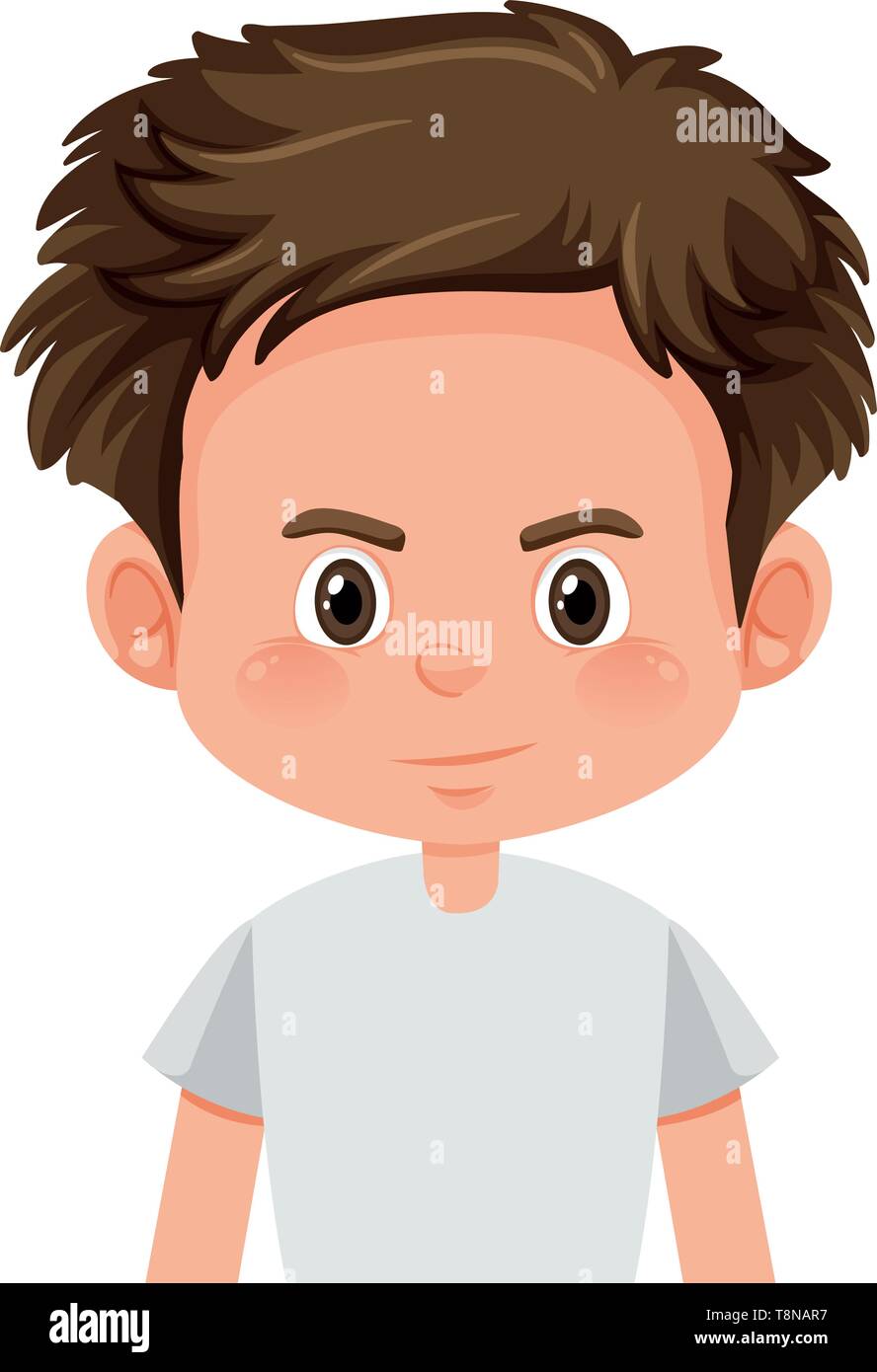 A boy character on white background illustration Stock Vector Image ...