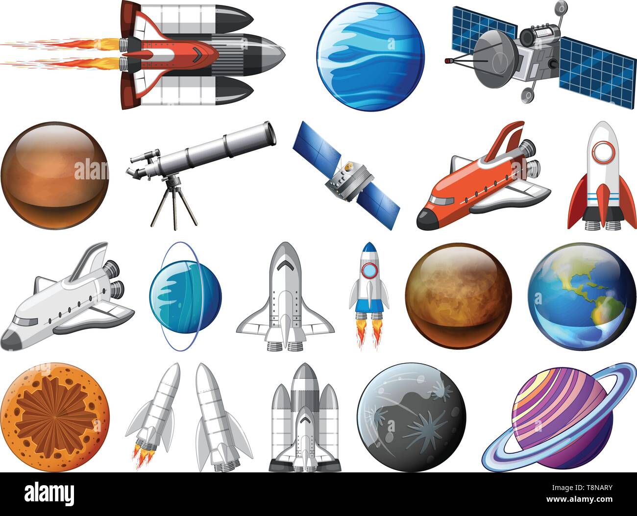Set of space objects illustration Stock Vector Image & Art - Alamy
