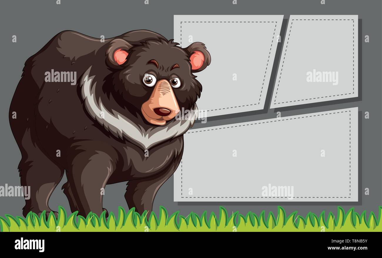 Brown bear frame scene illustration Stock Vector Image & Art - Alamy