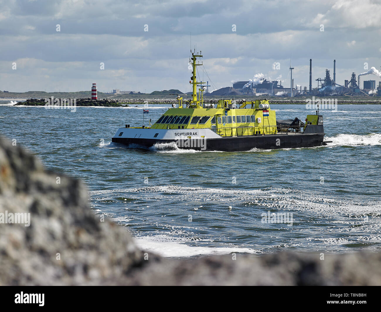 A ship on it's way to guide in yet another vessel into the North Sea ...