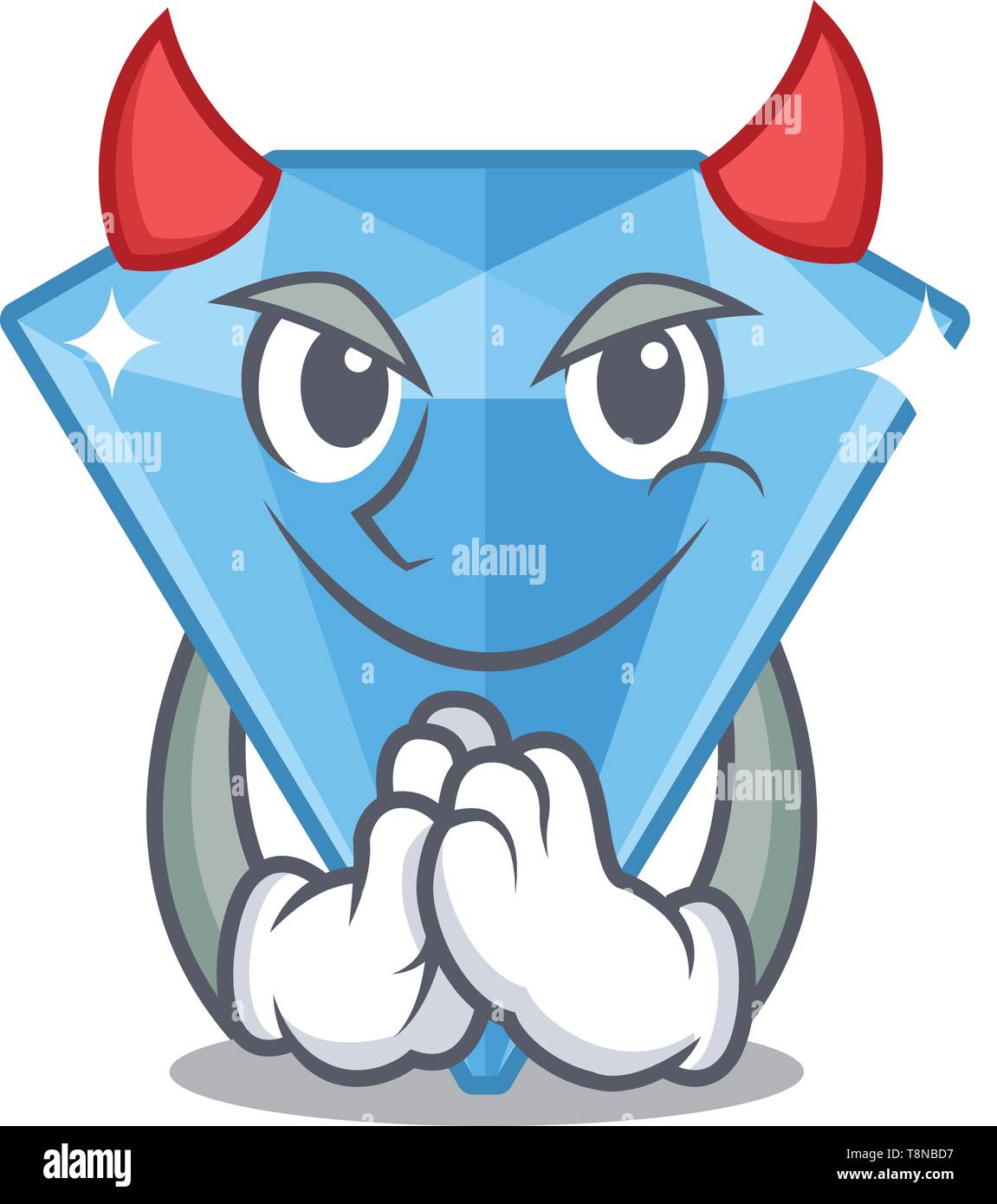 Devil sapphire gem in a mascot box Stock Vector Image & Art - Alamy