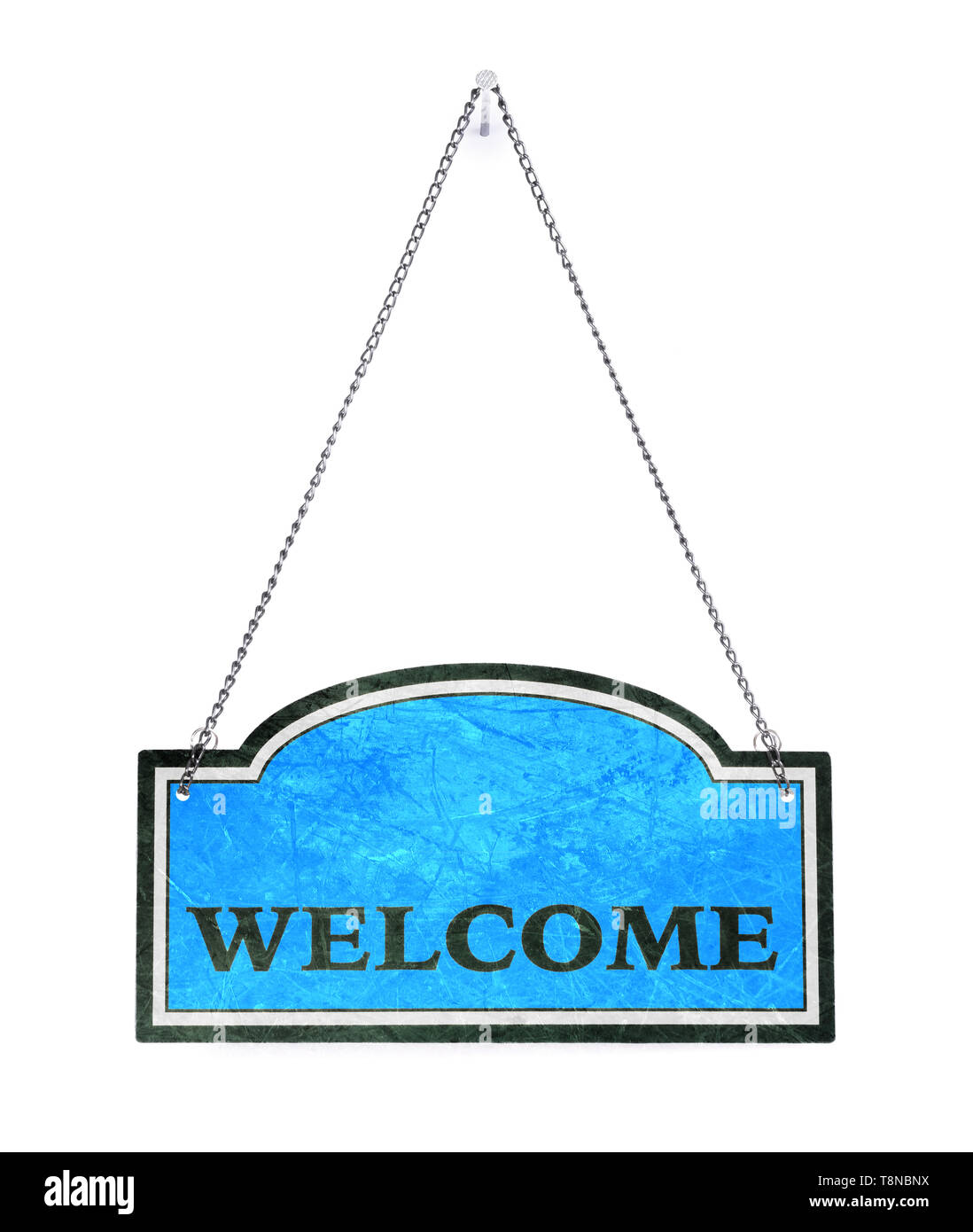 Welcome! old metal sign hi-res stock photography and images - Alamy