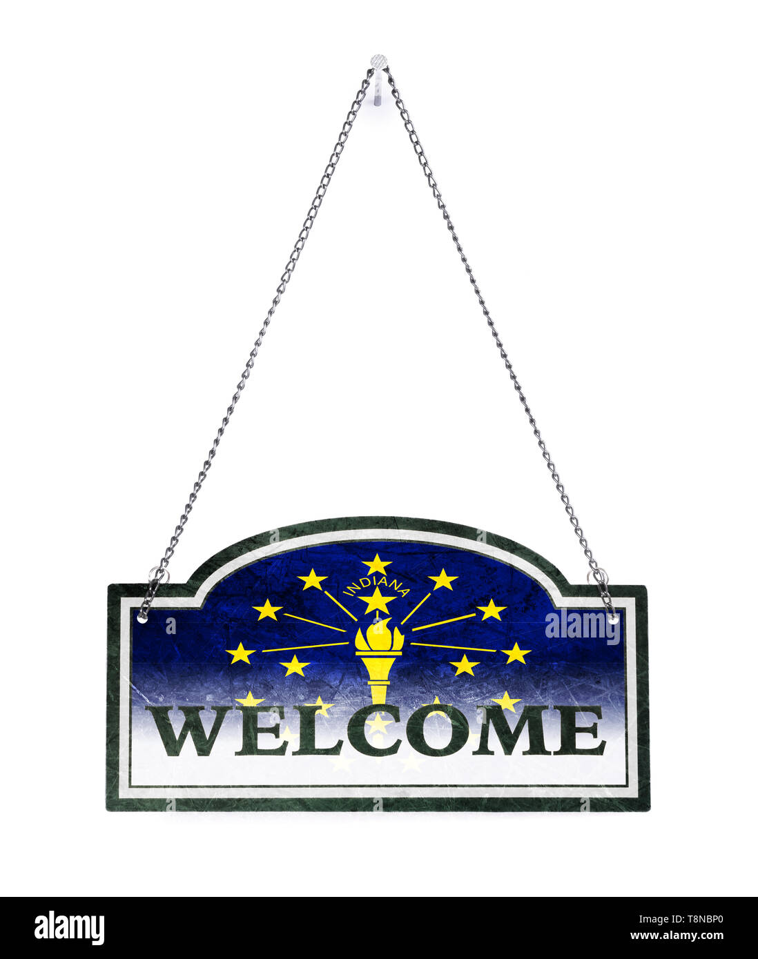 Welcome to indiana sign Cut Out Stock Images & Pictures - Alamy