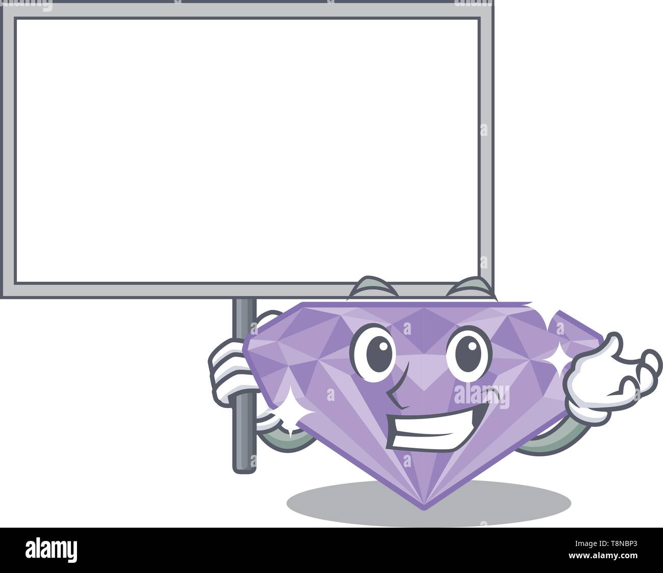 Bring board violet diamond in the mascot box Stock Vector Image & Art ...