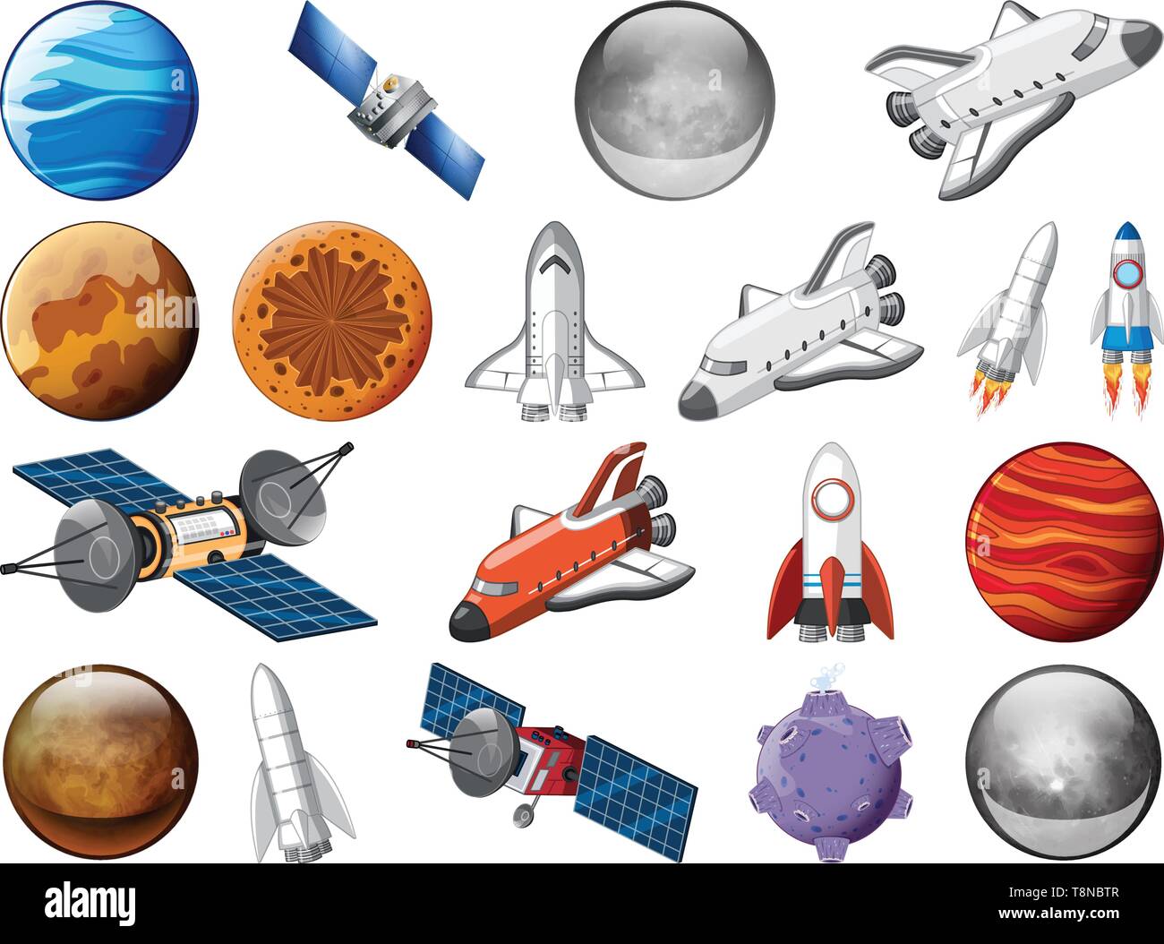 Set of space element illustration Stock Vector Image & Art - Alamy