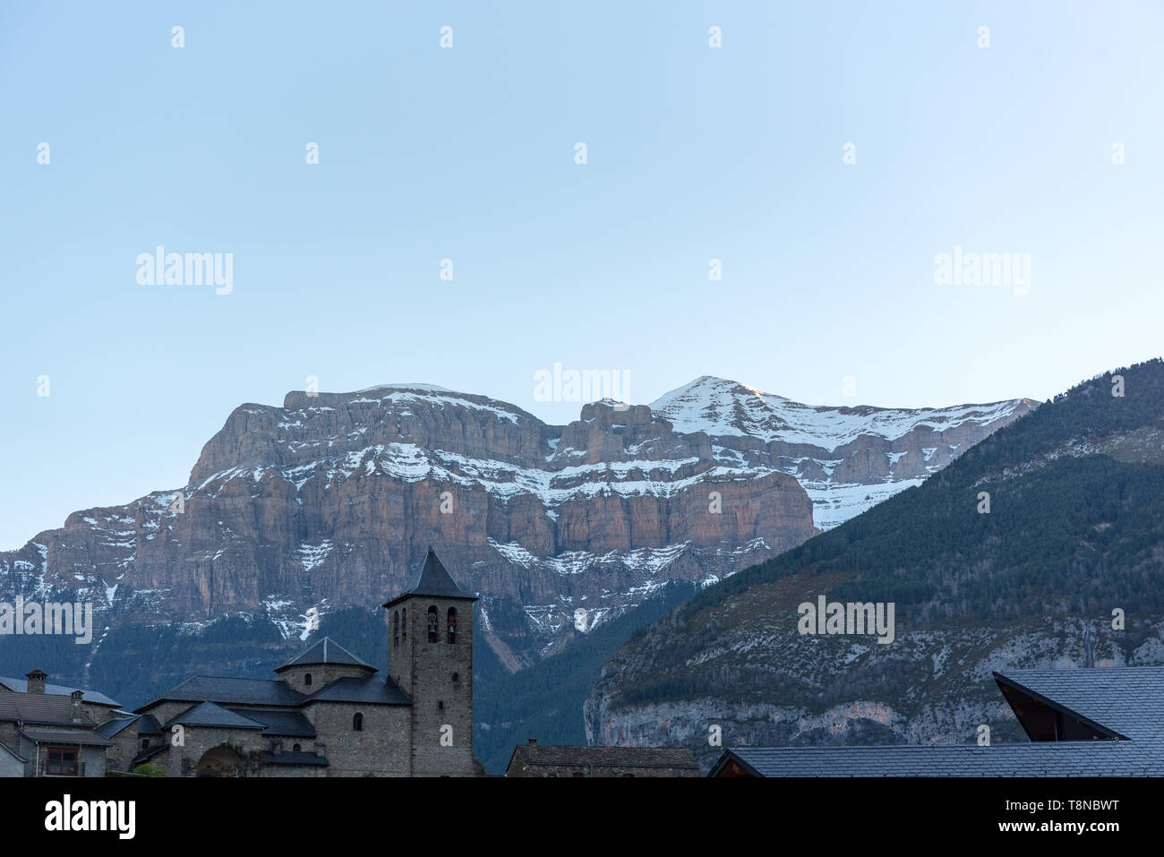 Torla town in Ordesa National park in the spanish pyrenees Stock Photo ...