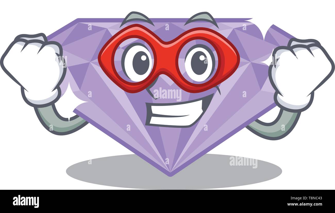 Super hero violet diamond isolated with the character Stock Vector ...
