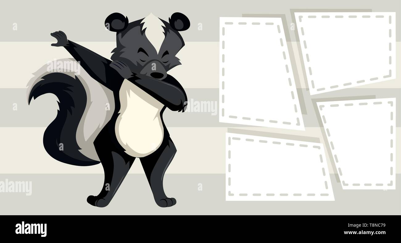 skunk grey template background illustration Stock Vector Image & Art ...