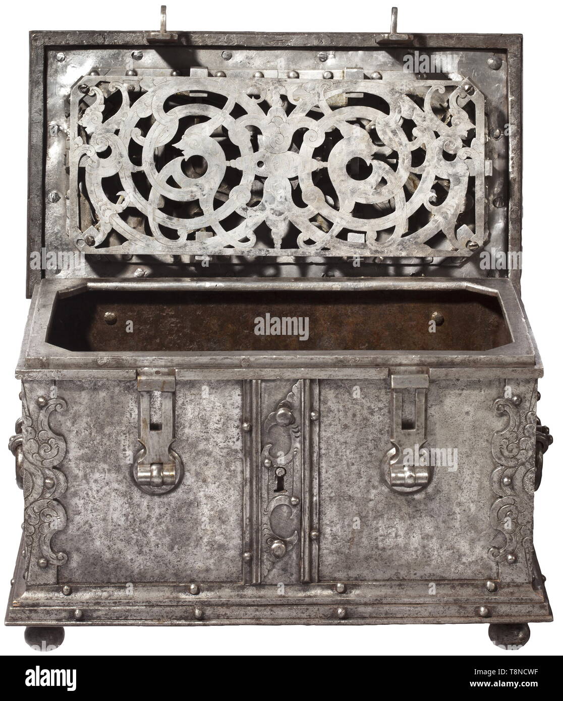 A heavy Southern German iron casket, presumably Nuremberg, circa 1620 ...
