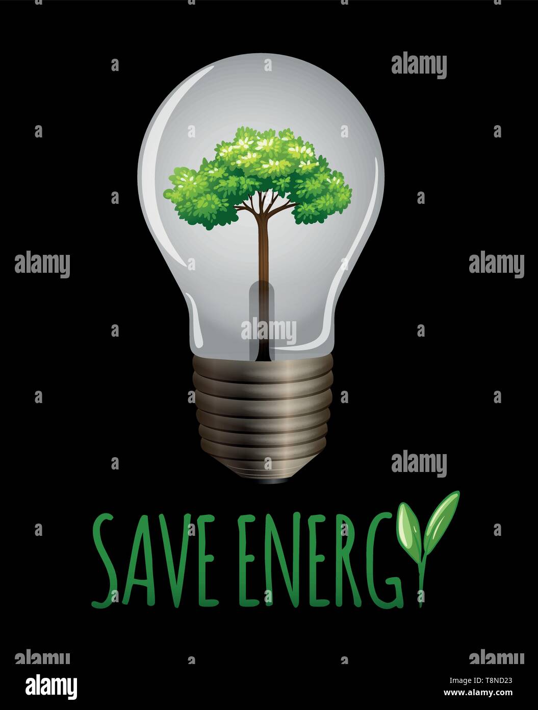 Save enegy logo on blackground illustration Stock Vector Image & Art ...