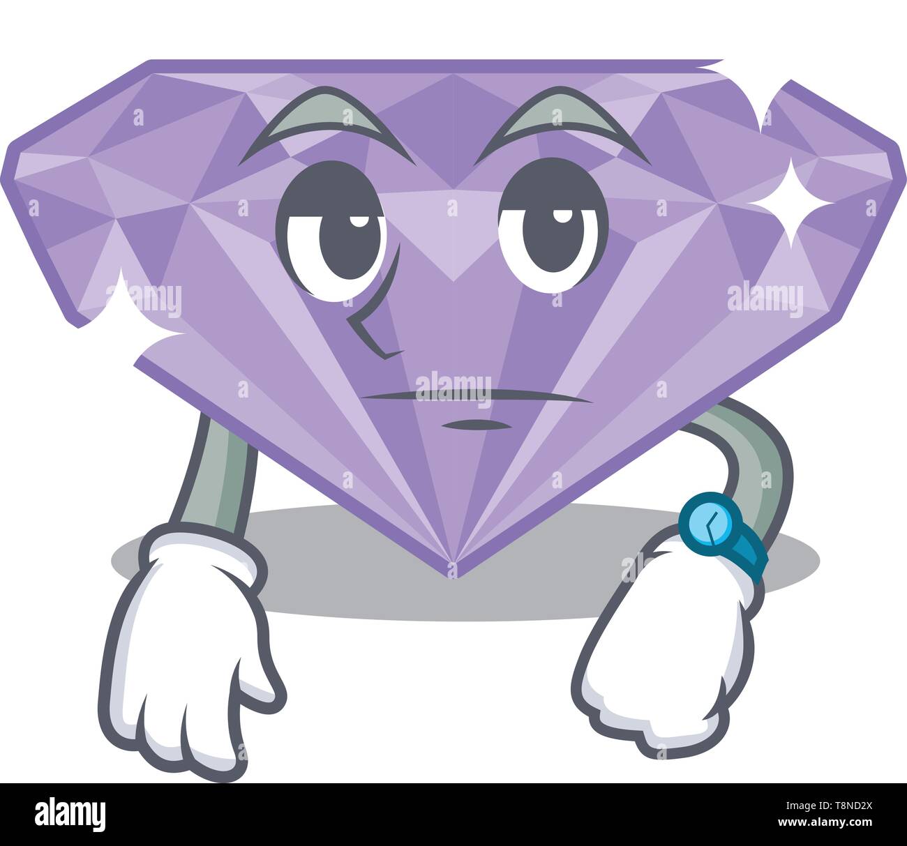 Waiting violet diamond in the cartoon box Stock Vector Image & Art - Alamy