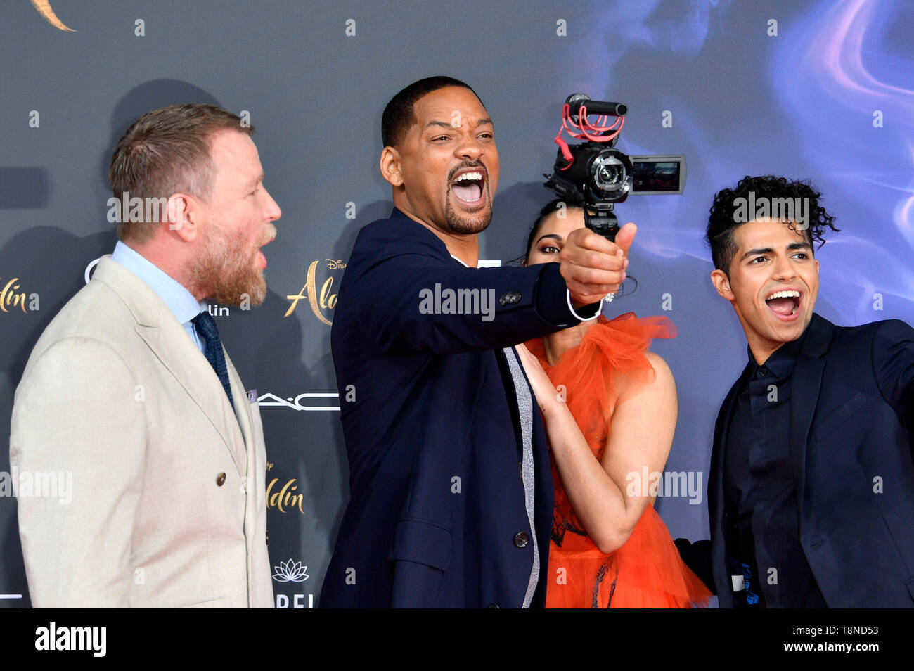 Guy Ritchie, Will Smith, Naomi Scott and Mena Massoud attending the 'Aladdin' special screening ...