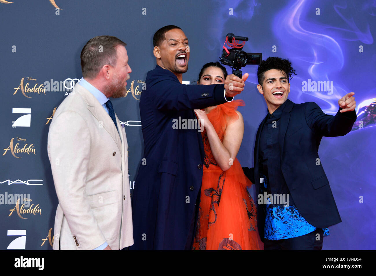 Guy Ritchie, Will Smith, Naomi Scott and Mena Massoud attending the ...
