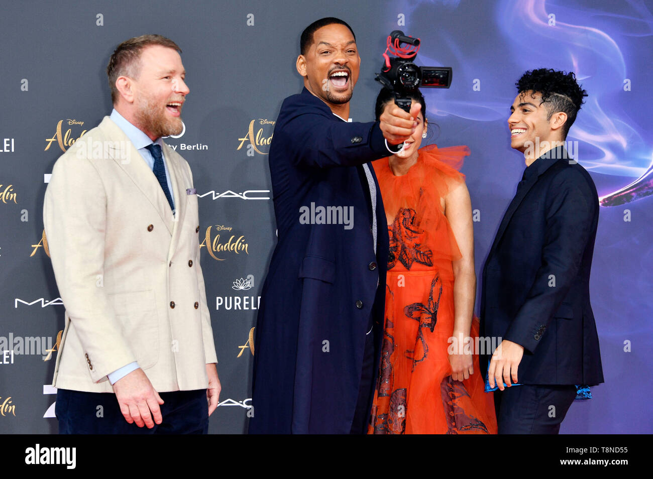 Guy Ritchie, Will Smith, Naomi Scott and Mena Massoud attending the 'Aladdin' special screening ...