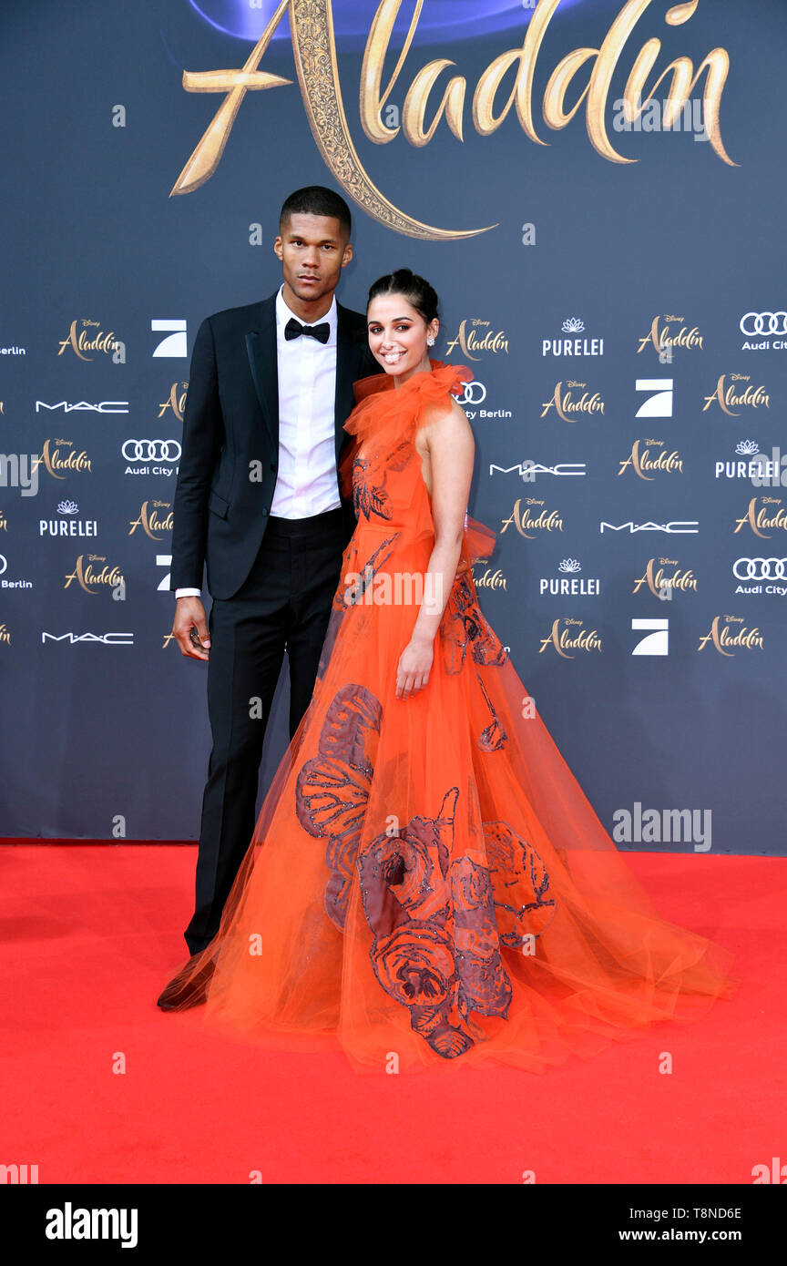 Naomi Scott and her husband Jordan Spence attending the 'Aladdin ...