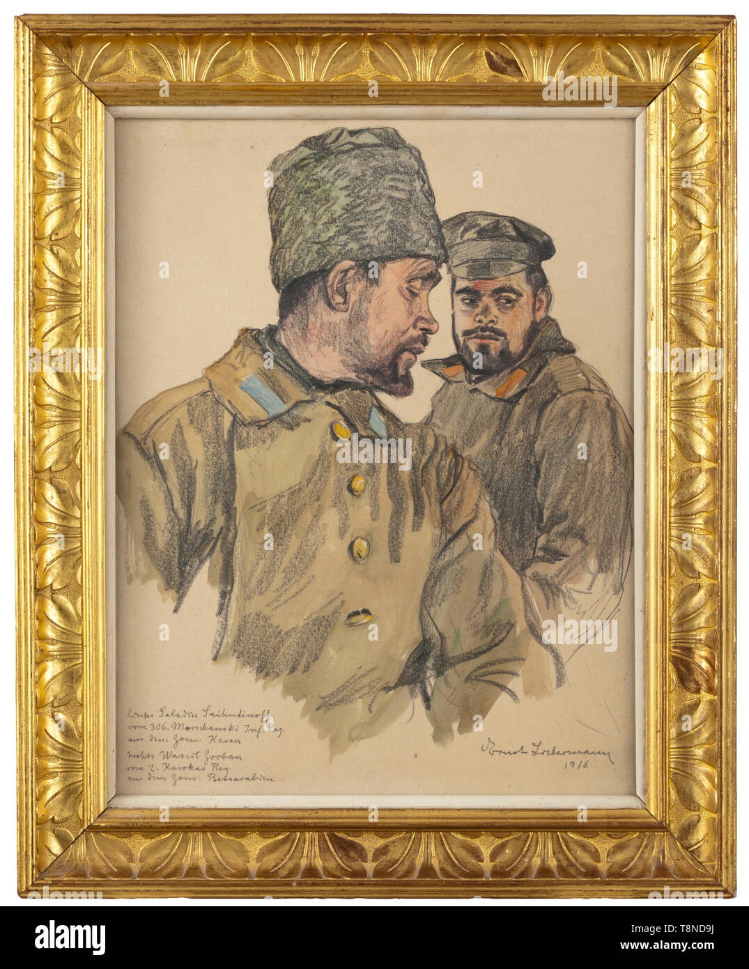 Ernst Liebermann (1869 - 1960) - two Russian prisoners talking to each ...