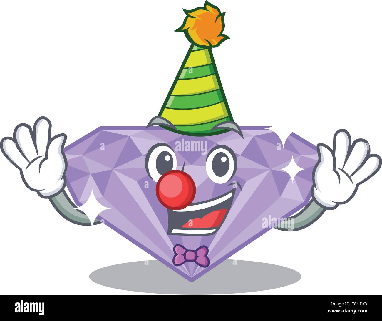 Clown violet diamond in the cartoon box Stock Vector Image & Art - Alamy