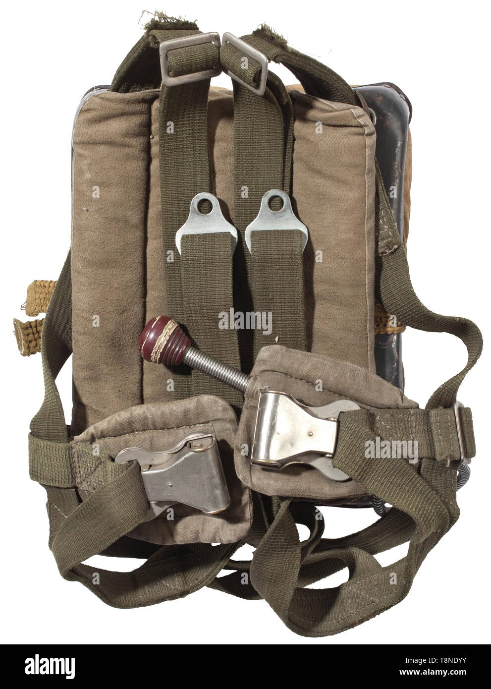 A back parachute model RH-28, with bag Packed, with many extension ...