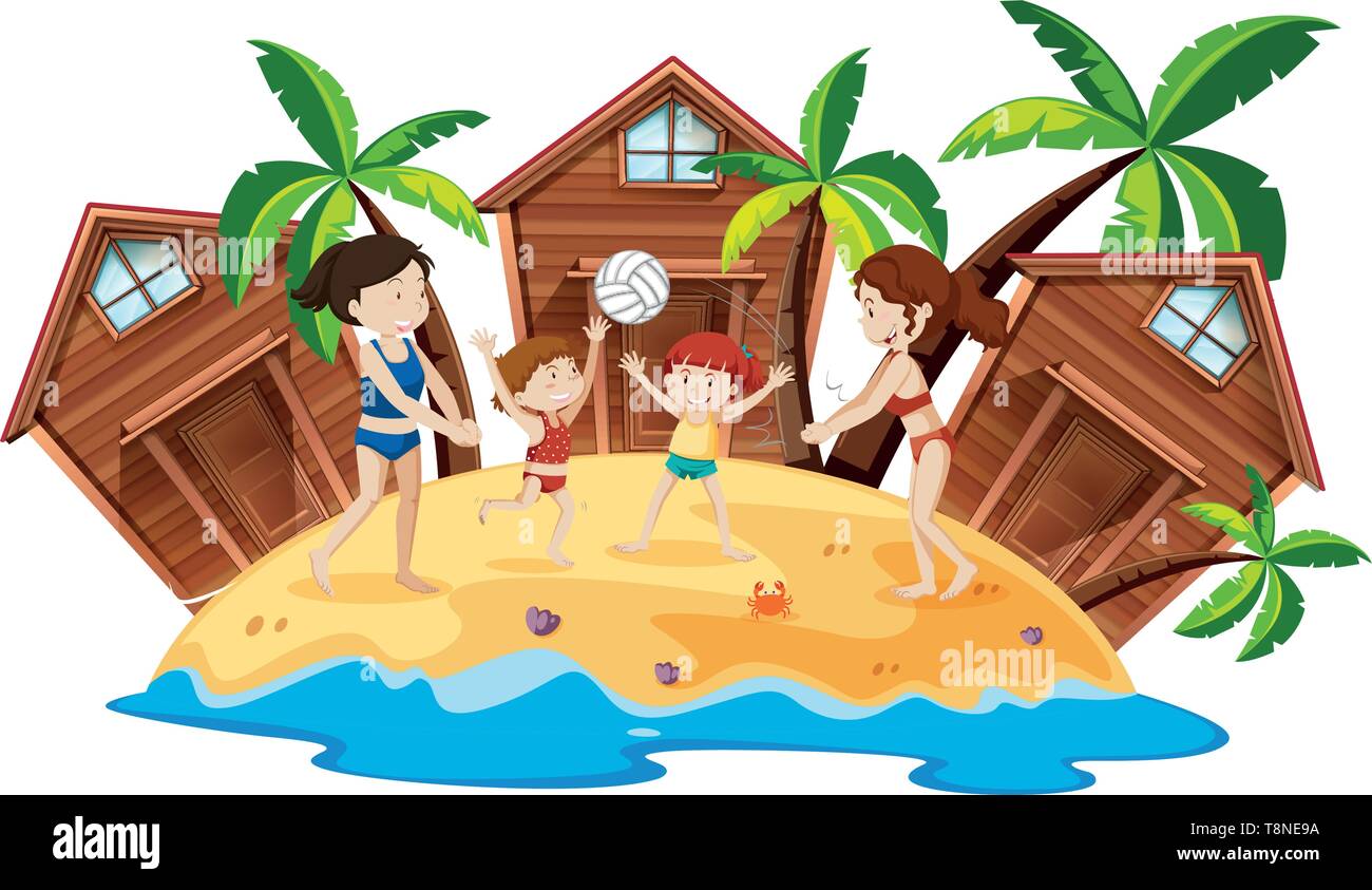 Tropical Resort Clip Art Islands Resort Euclidean Tropical Island