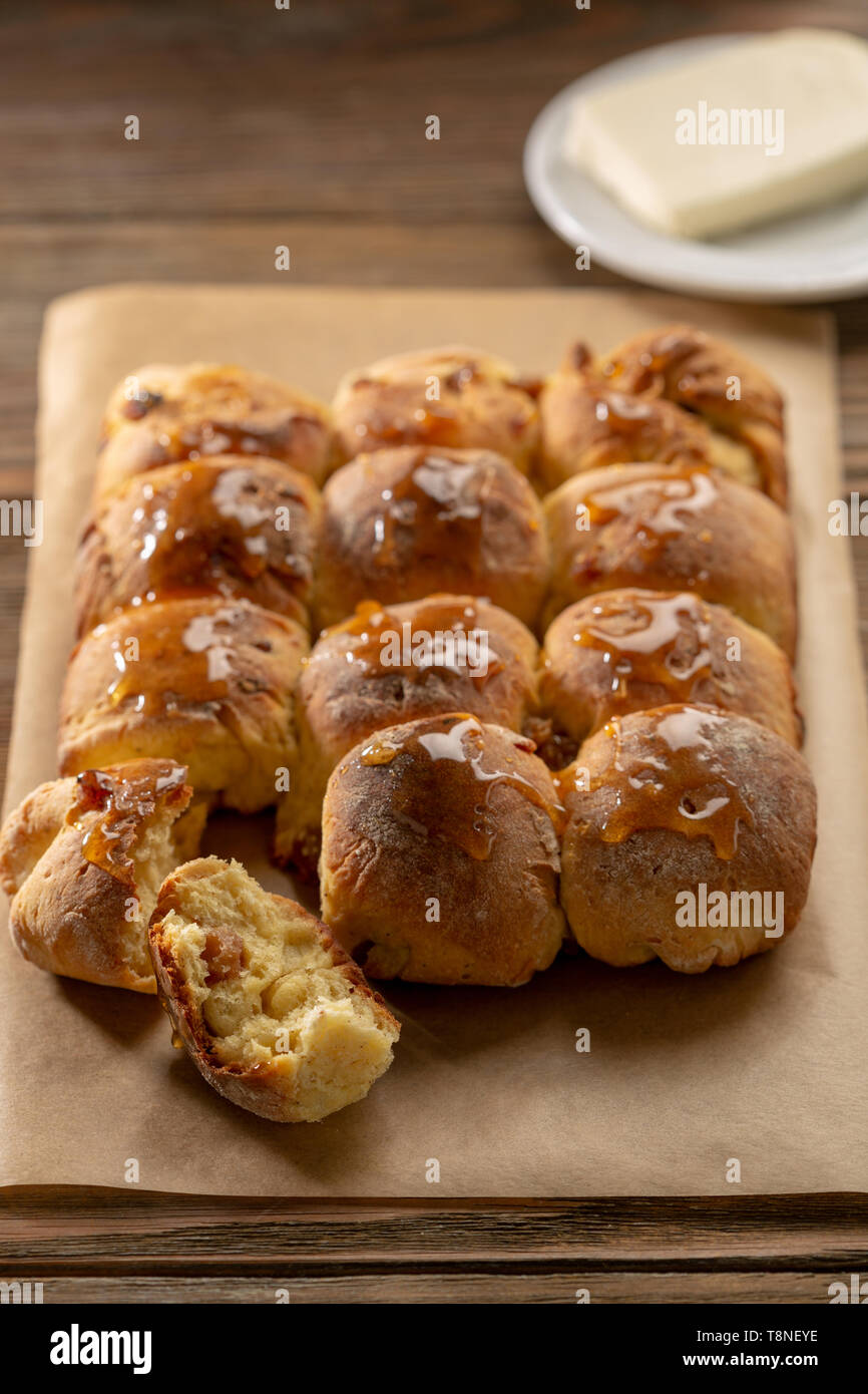 Homemade sweet butter buns Stock Photo - Alamy