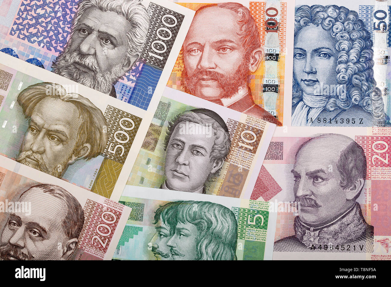 Full set of Croatian money, a business background Stock Photo - Alamy