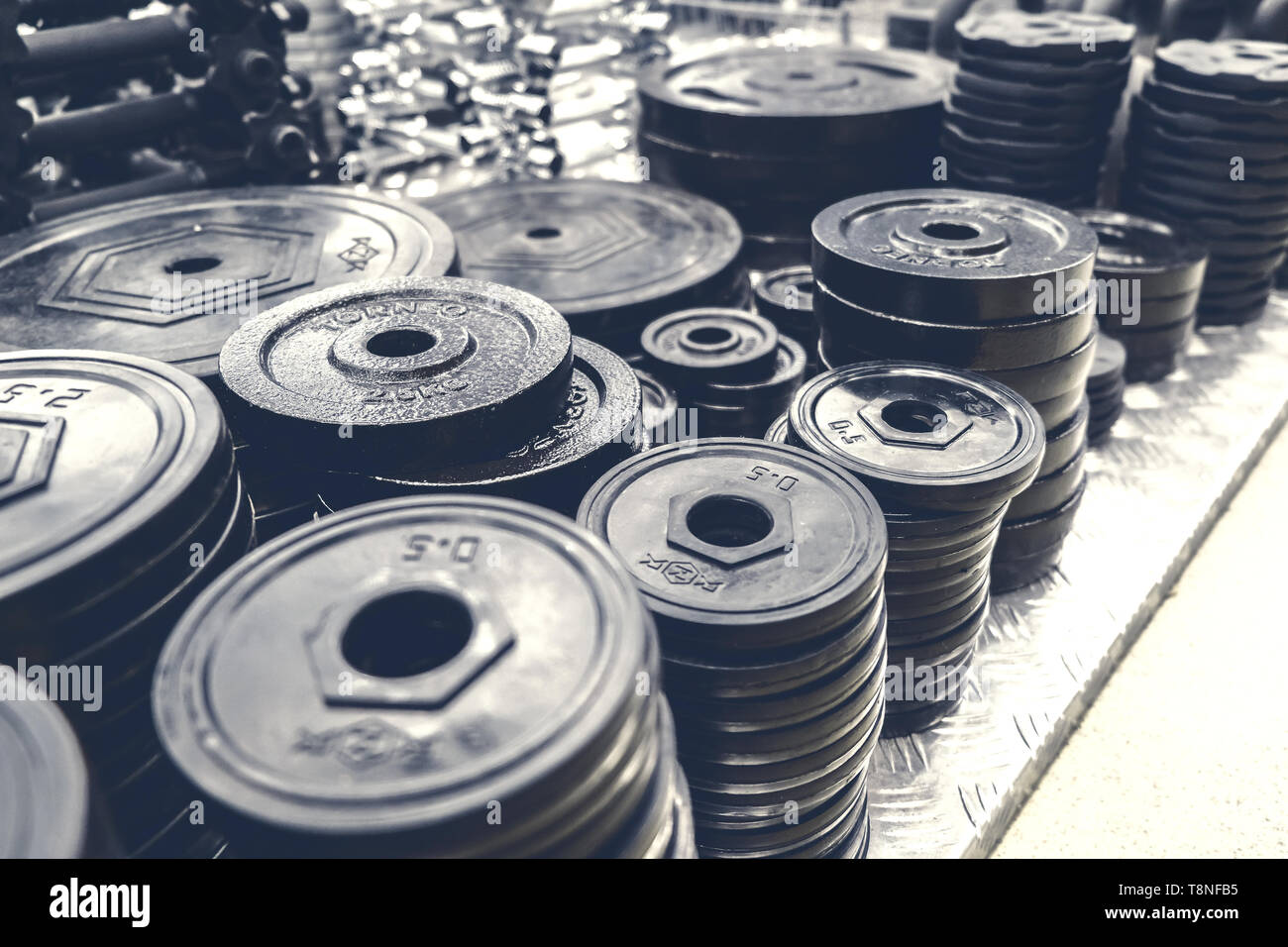 sports equipment, weights. a gym Weights, and stationary equipment ...