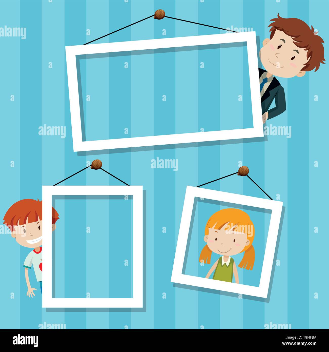 family frame background scene illustration Stock Vector Image & Art - Alamy