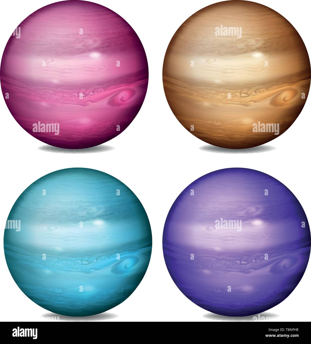 Set of colored planets illustration Stock Vector Image & Art - Alamy